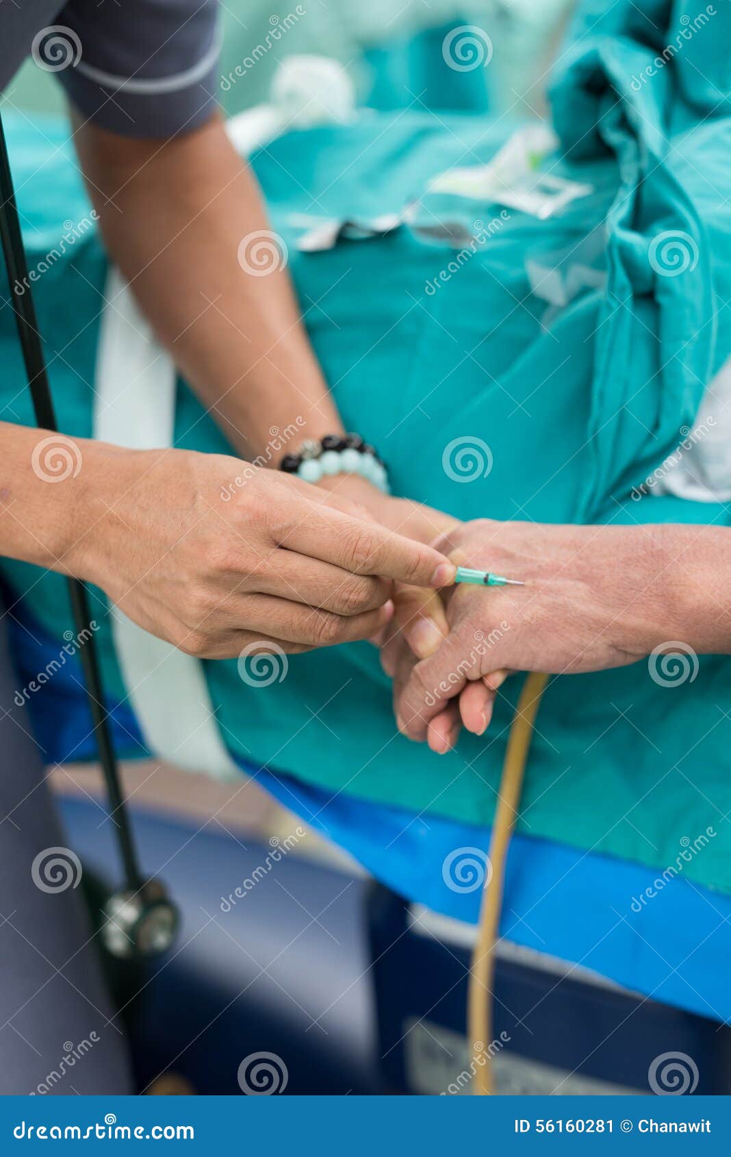 Anesthesiologist Doctor Open Intravenous Fluid Stock Image - Image of ...