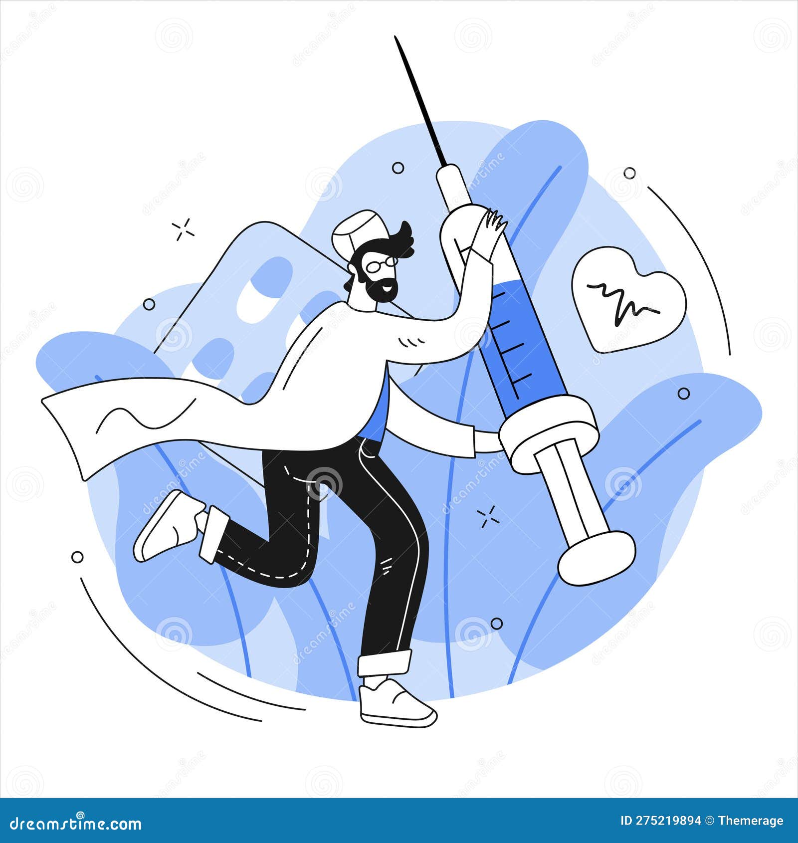 Anesthesiologist. Doctor Wearing Medical Mask And Uniform Cartoon ...