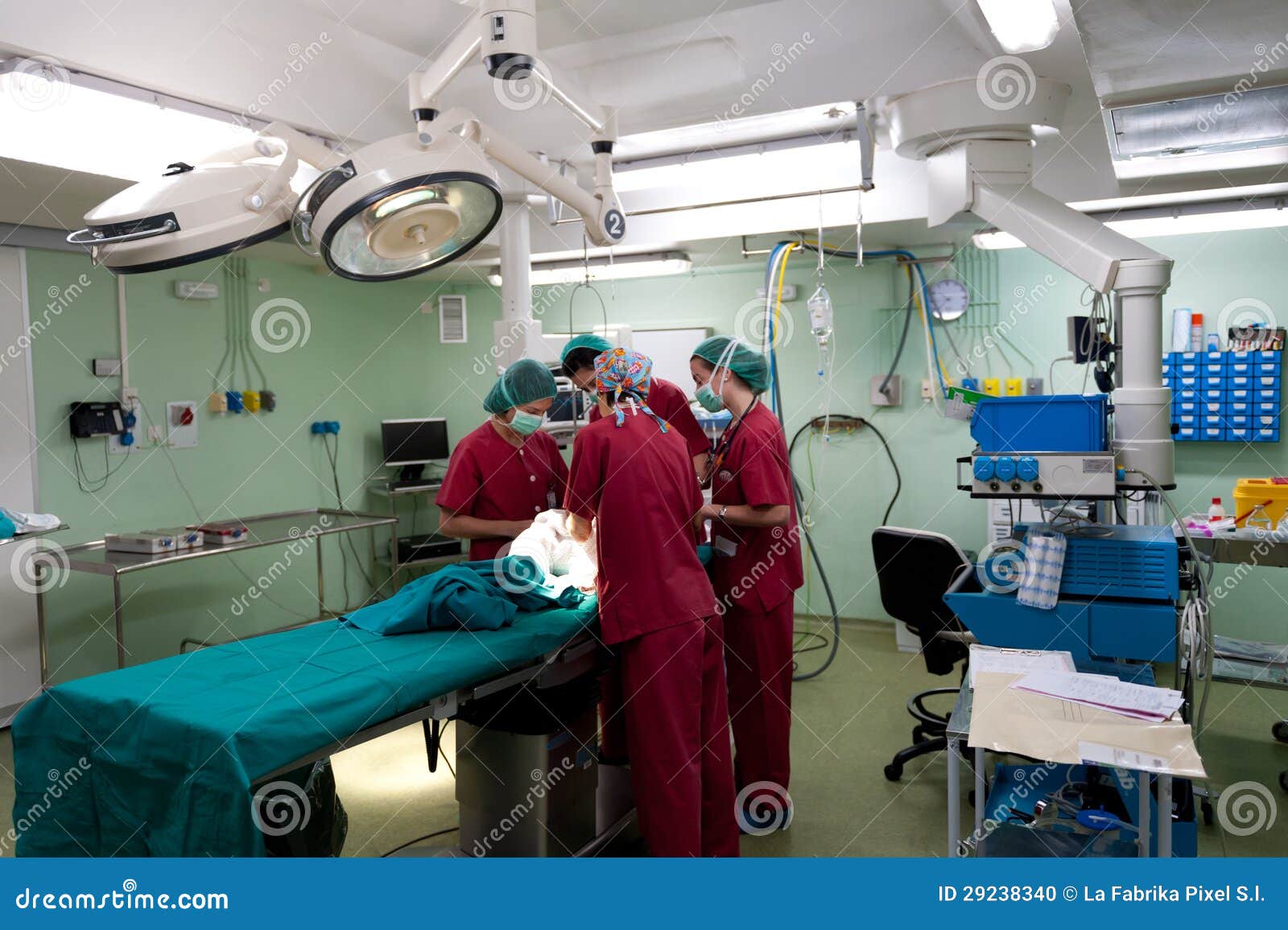Anesthetic Team Preparing Patient Stock Photo - Image of hospital ...