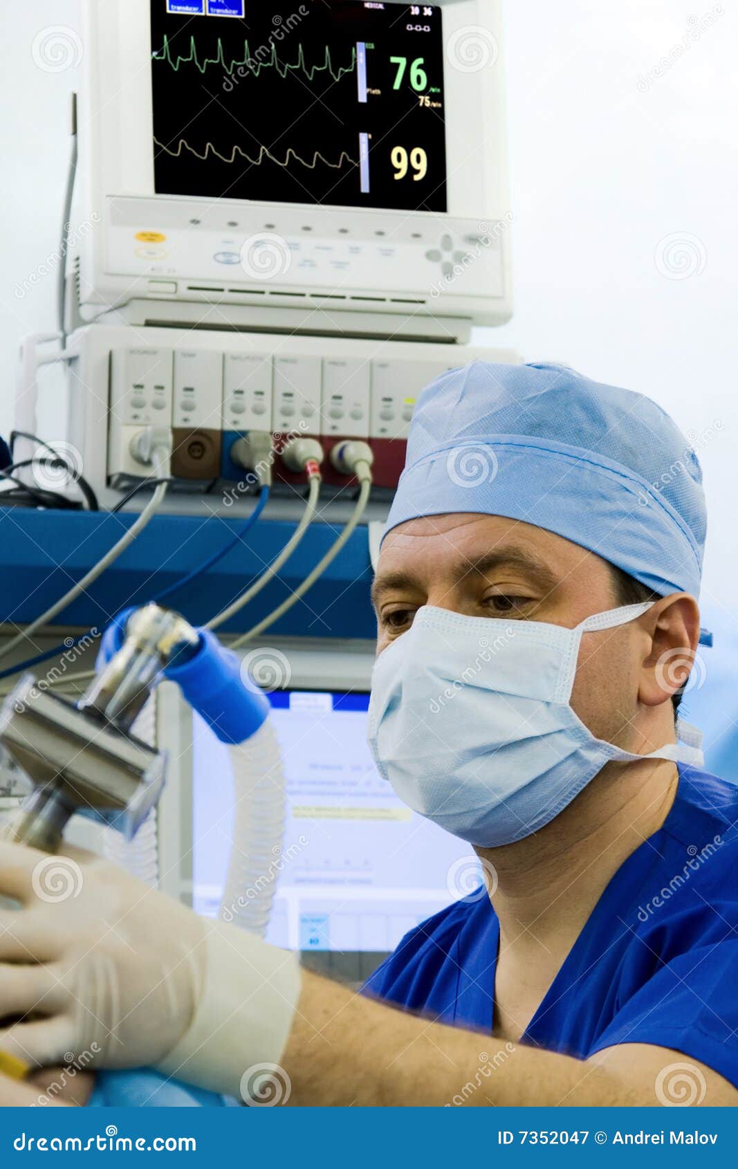 Anesthetist Working at this Workplace Stock Image - Image of emergency ...