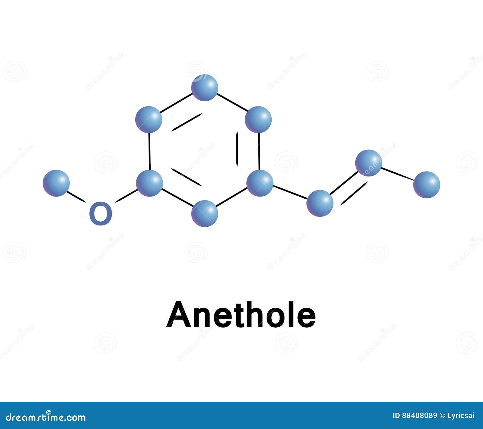 Anetol, alcanfor del anís ilustración del vector. Ilustración de ajenjo ...