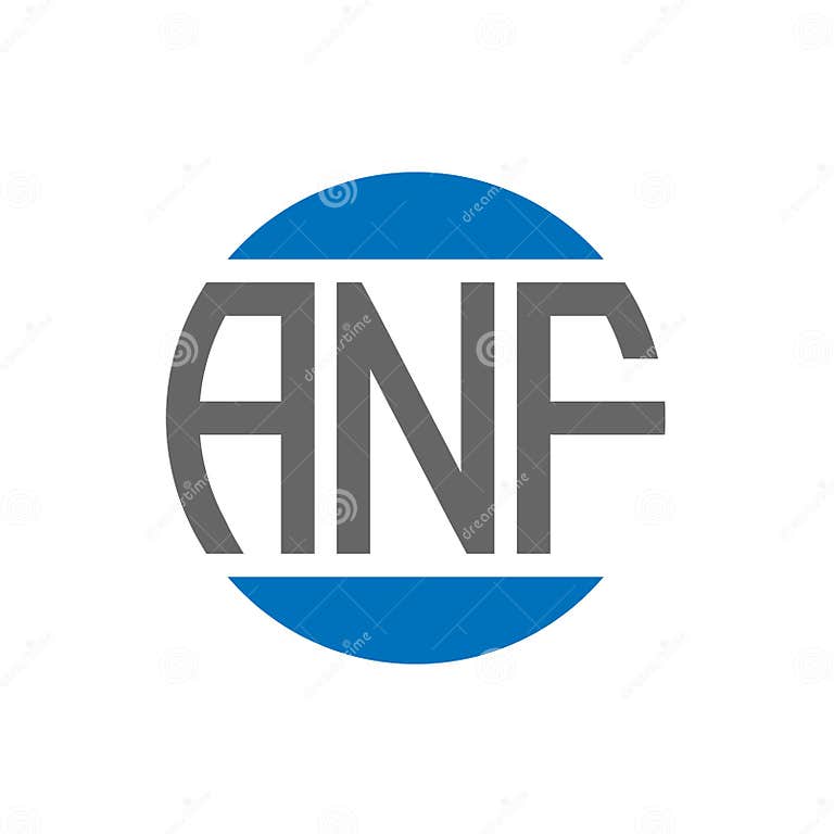 ANF Letter Logo Design on White Background. ANF Creative Initials ...