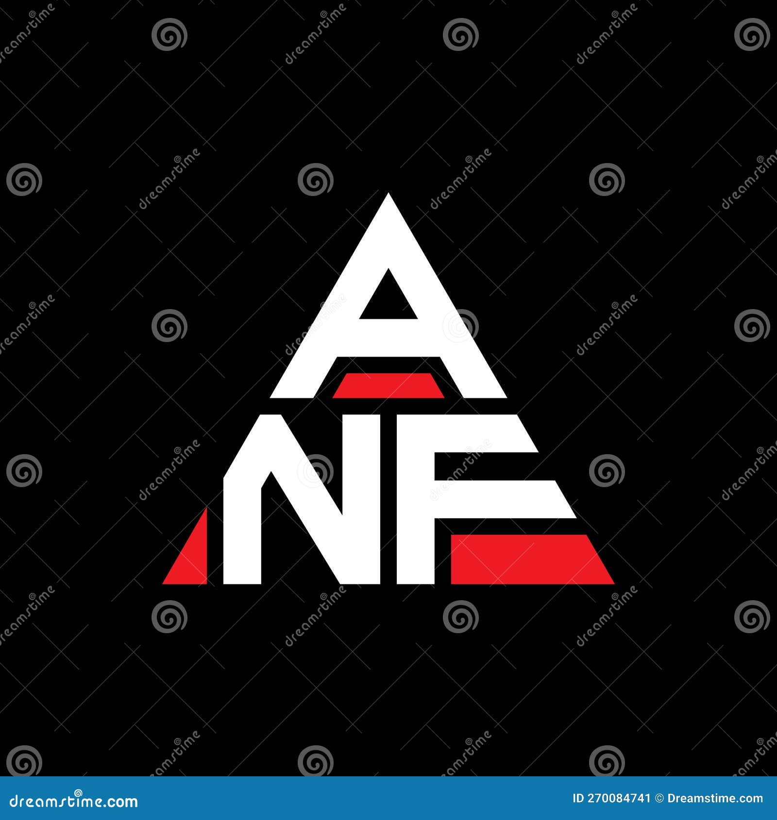 ANF Triangle Letter Logo Design with Triangle Shape. ANF Triangle Logo ...