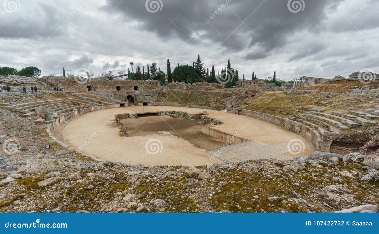 Anfiteatro Romano a Merida, Spagna Fotografia Stock - Immagine di ...