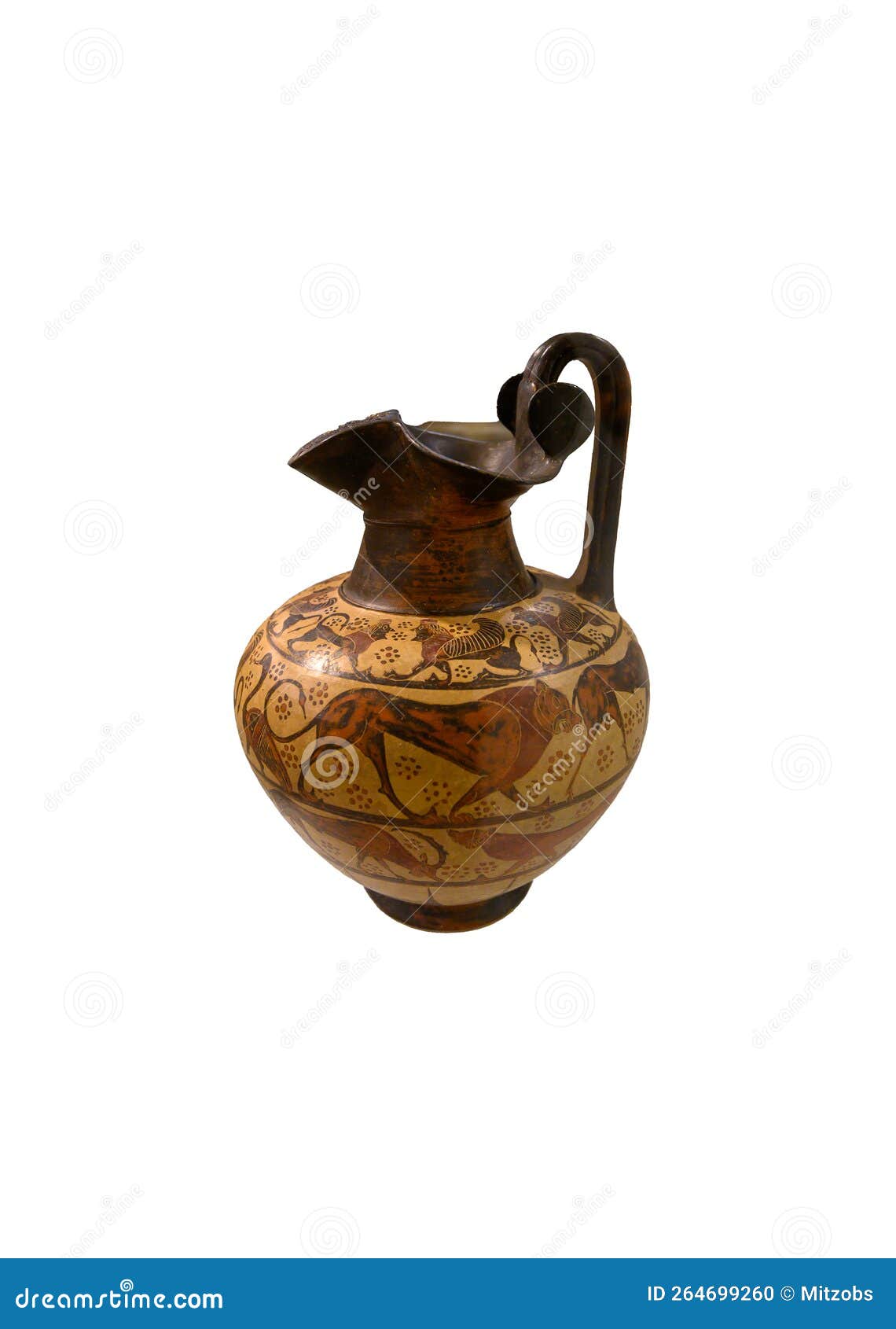 Anfora Grega Antiga Isolada Em Fundo Branco Foto de Stock - Imagem de ...