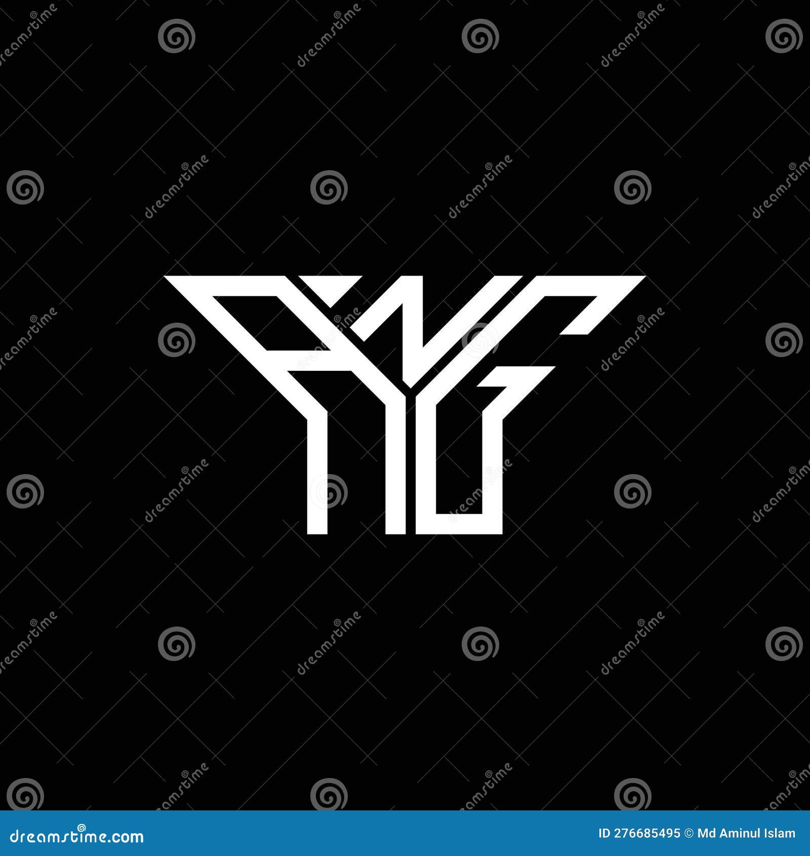 ANG Letter Logo Creative Design with Vector Graphic, ANG Stock Vector ...