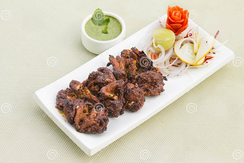 Angara chicken Kabab stock photo. Image of chutney, doeuvre - 89624706