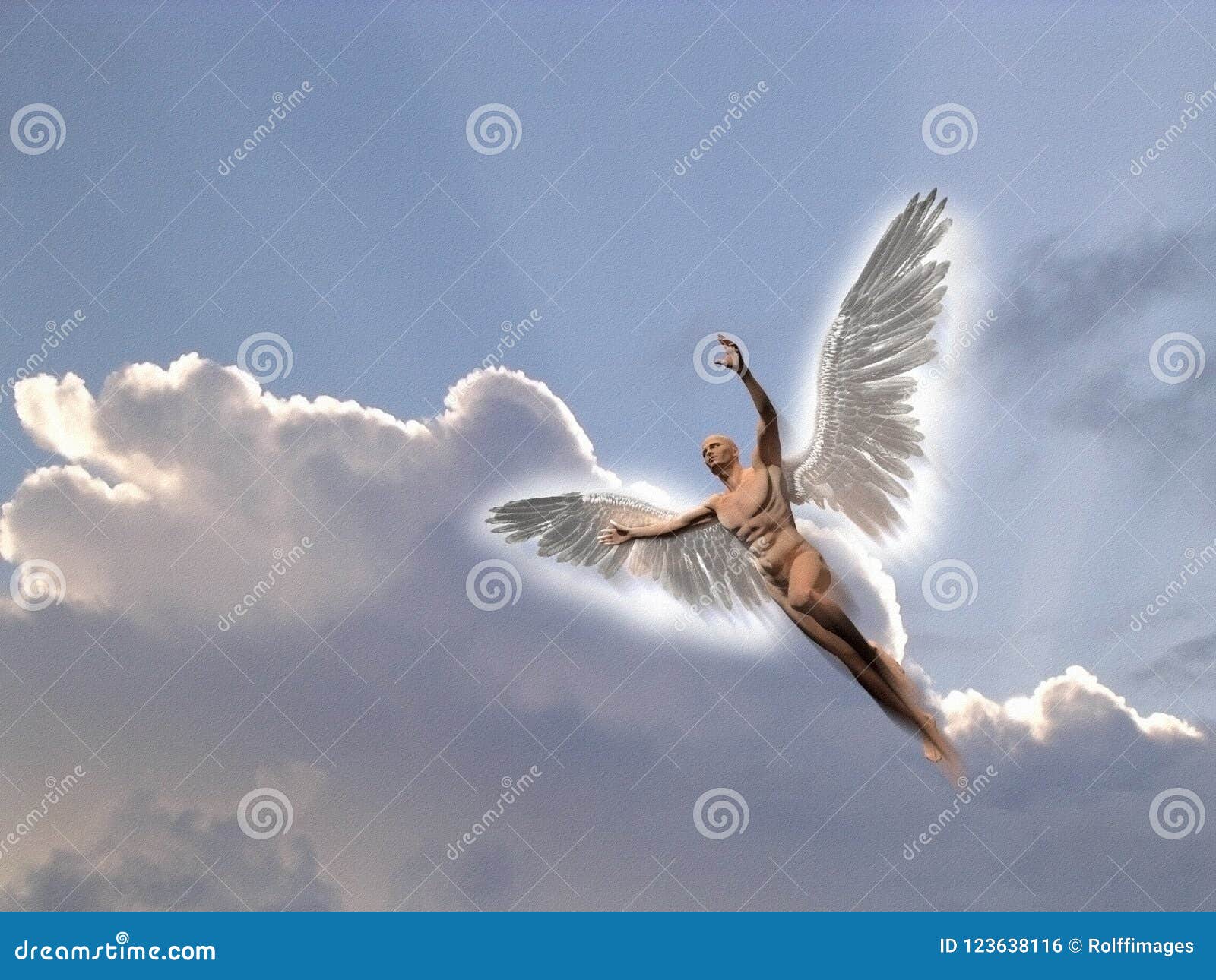 Ange dans le ciel photo stock. Image of saint, beau - 123638116