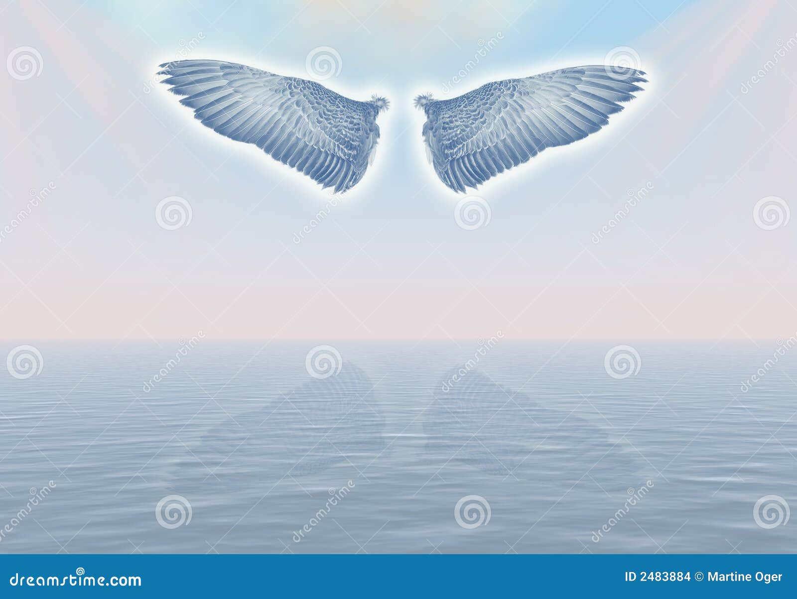 Ange dans le ciel. illustration stock. Illustration of gabriel - 2483884