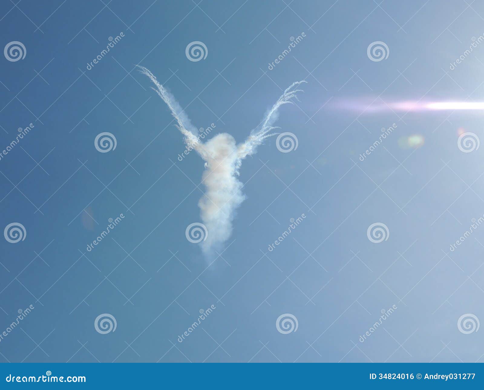 Ange dans le ciel photo stock. Image du ange, effets - 34824016