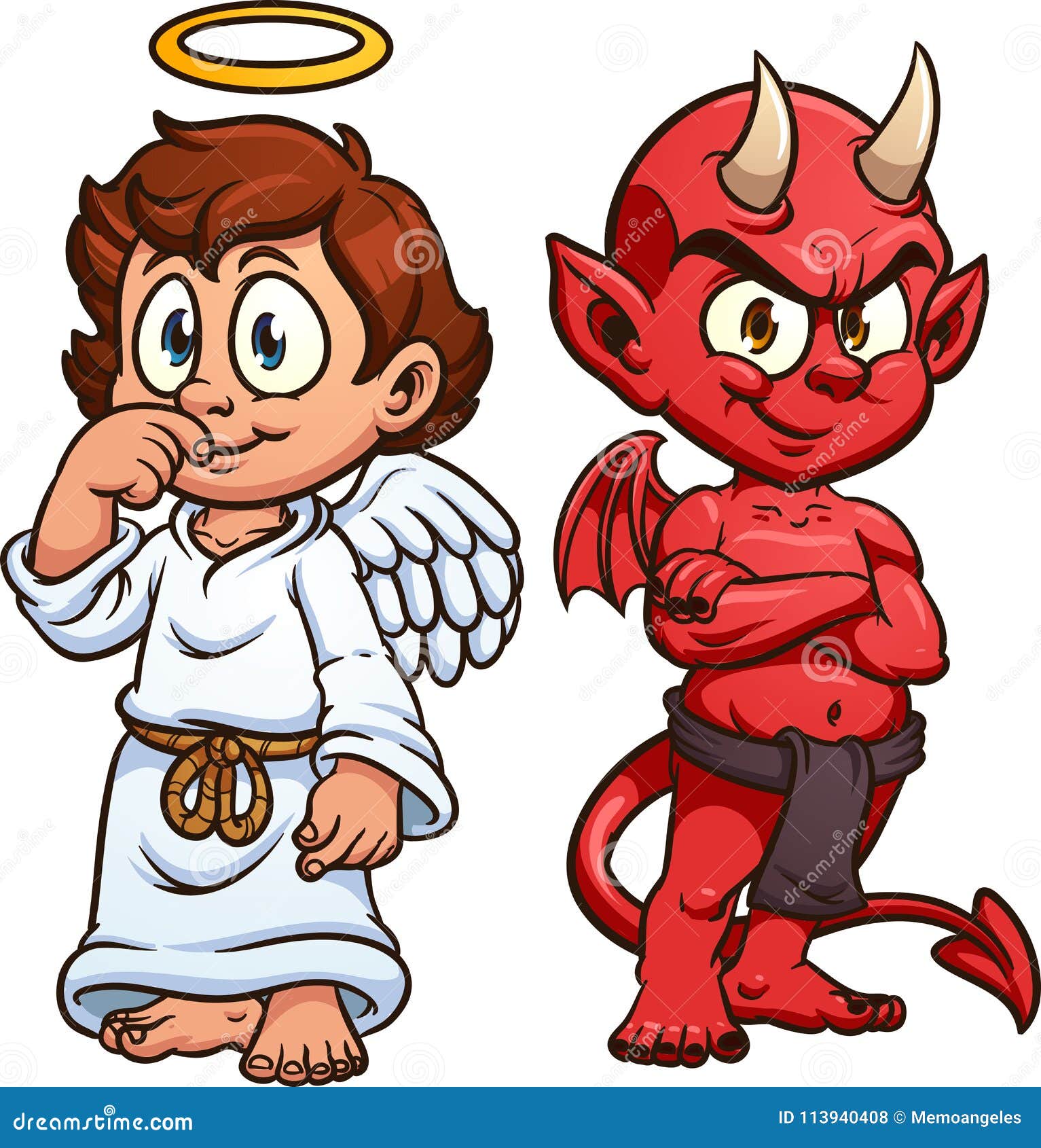Ange De Diable Et Stock Illustrations, Vecteurs, & Clipart – (3,438 ...