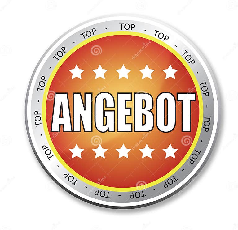 Angebot button stock illustration. Illustration of sale - 11637539