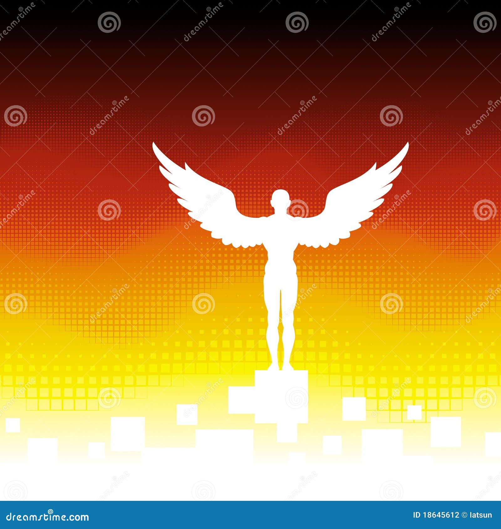 Angel stock vector. Illustration of contrasts, gradient - 18645612