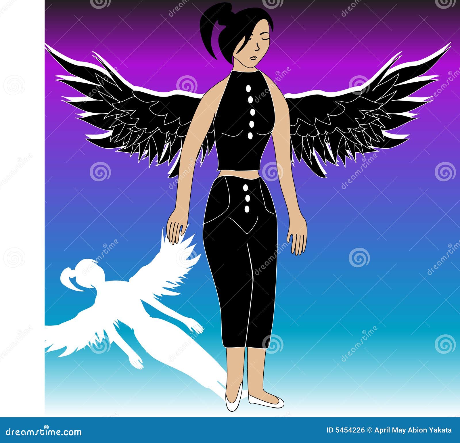 Angel stock vector. Illustration of expressive, abstract - 5454226