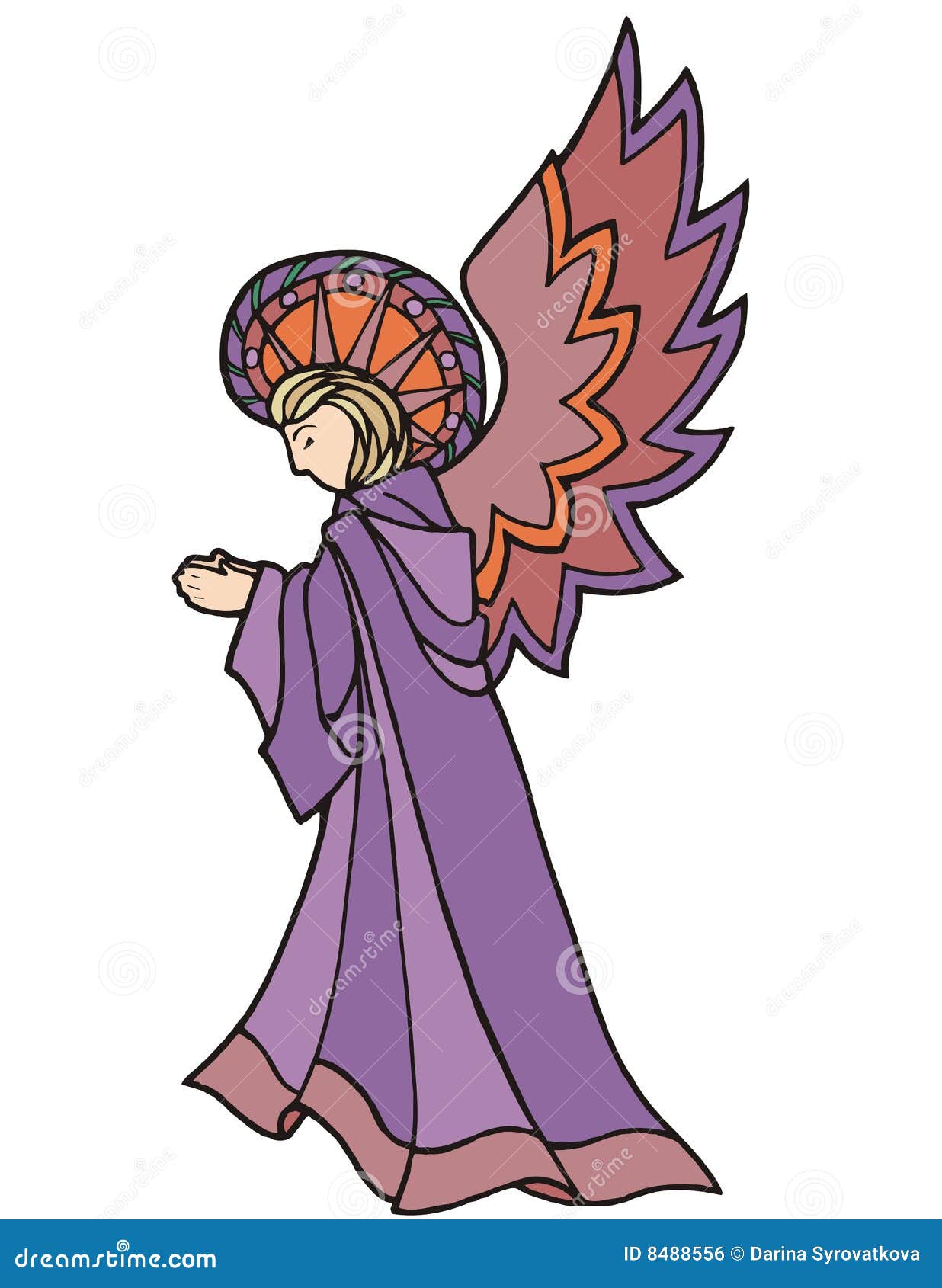 Angel stock vector. Illustration of dress, board, dots - 8488556