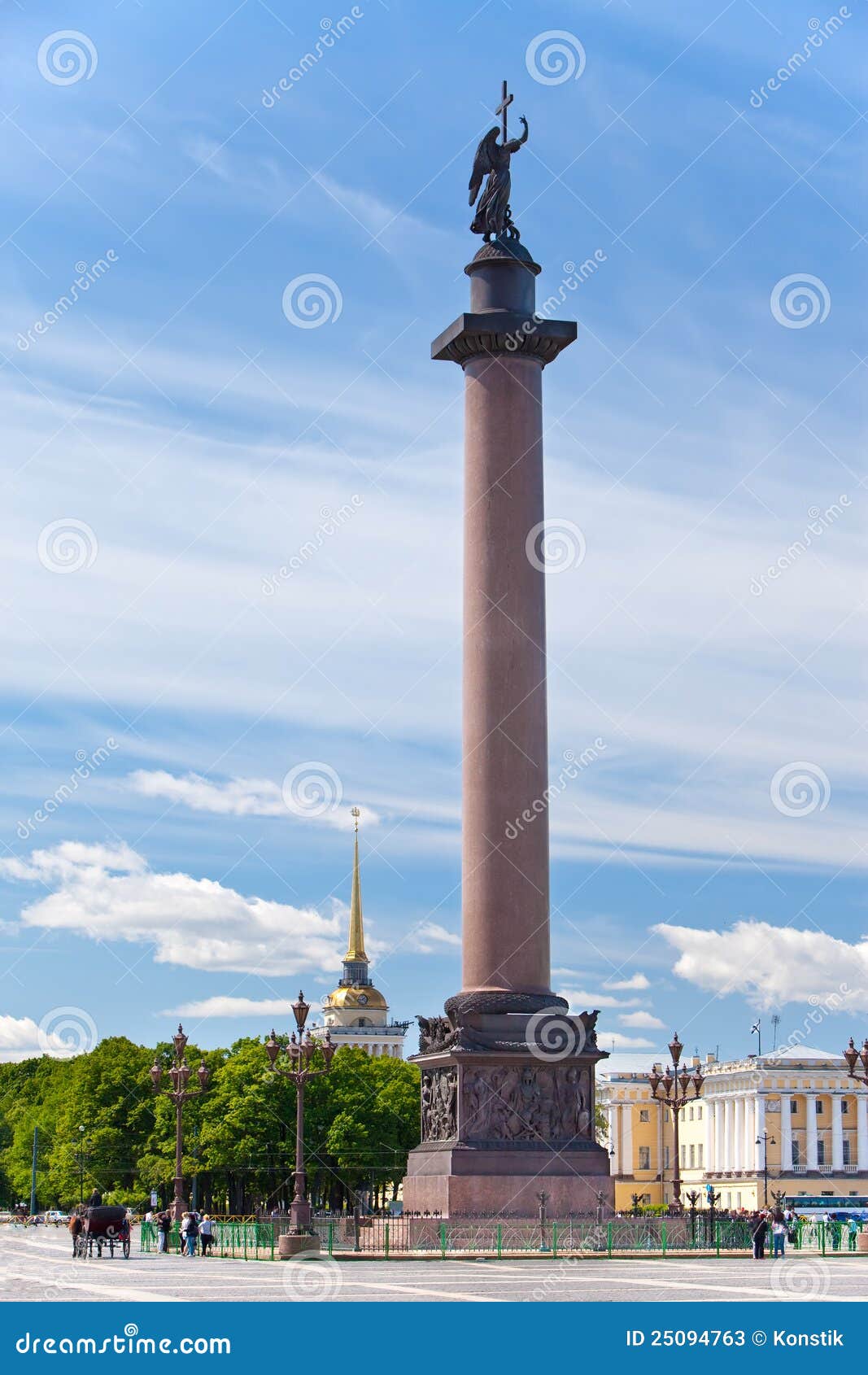 Angel on the Alexander Column on Palace Square Stock Image - Image of ...