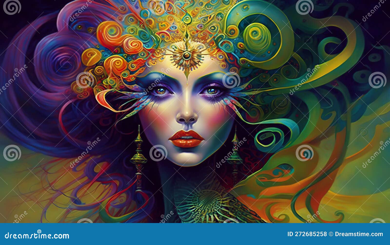 The angel of astral spaces stock illustration. Illustration of ...