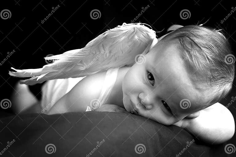 Angel Baby stock image. Image of beautiful, heaven, contemplative - 2128763