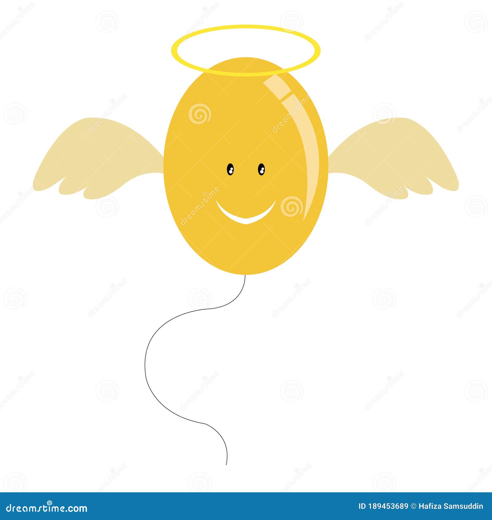 Angel Balloon. Vector Illustration Decorative Design Stock Vector ...