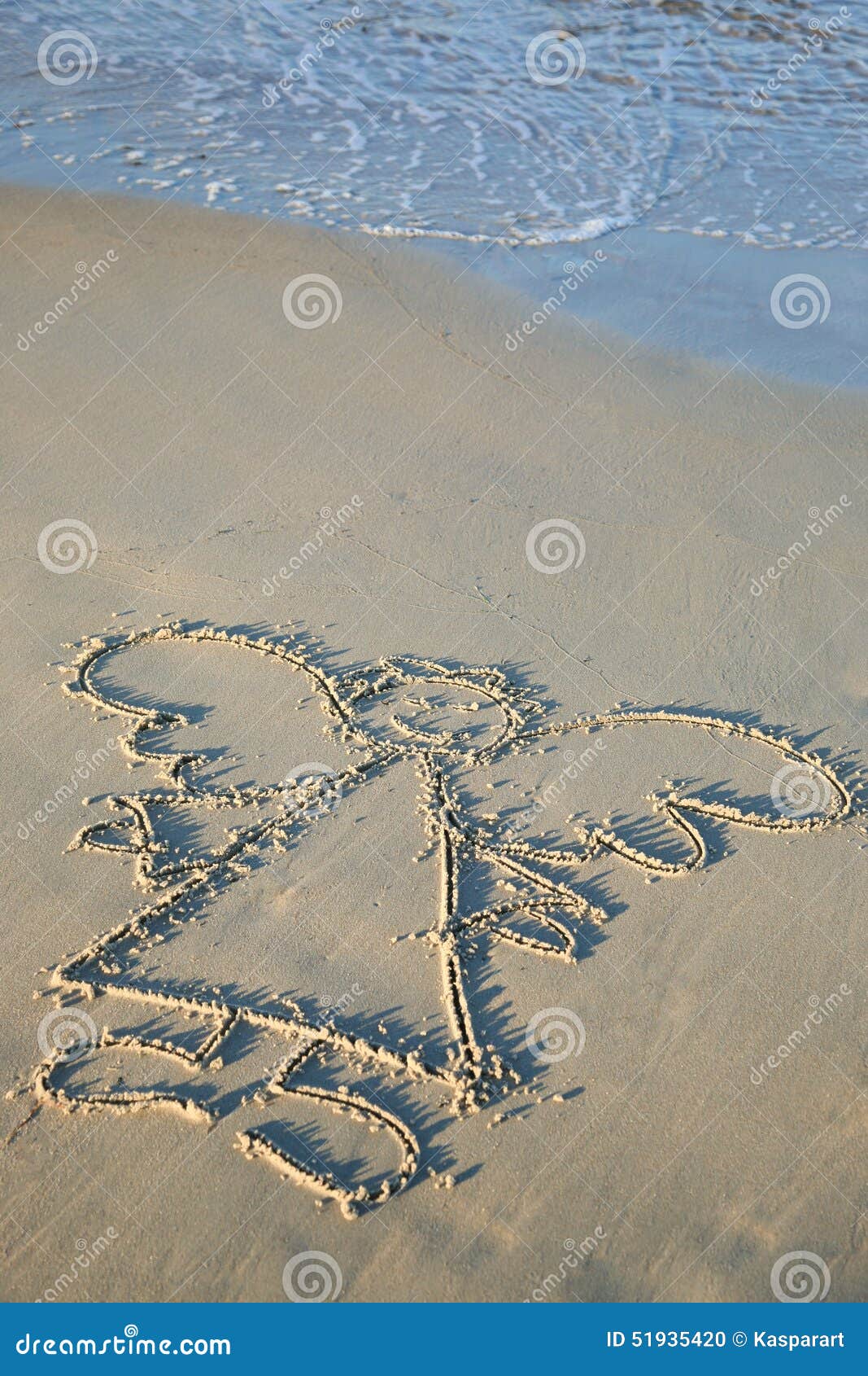 Angel on the beach stock photo. Image of drawing, space - 51935420