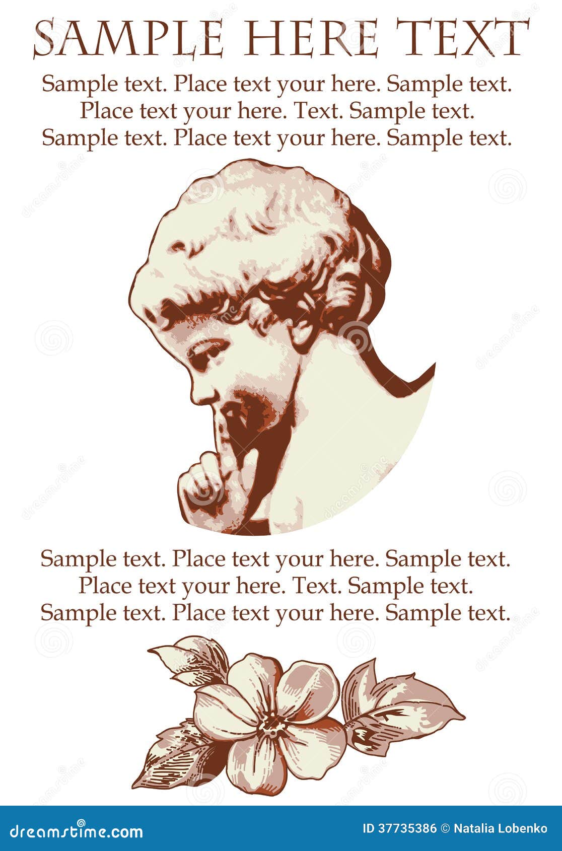 Angel. Beautiful Frame with a Flower Ornament Stock Vector ...