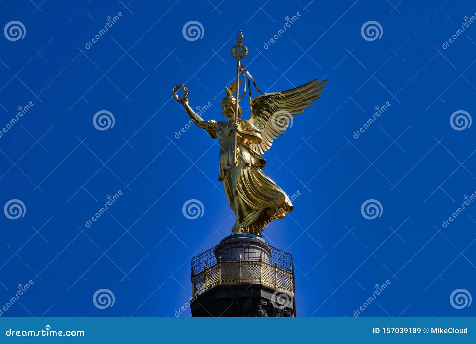 Angel of Berlin. stock image. Image of berlin, column - 157039189