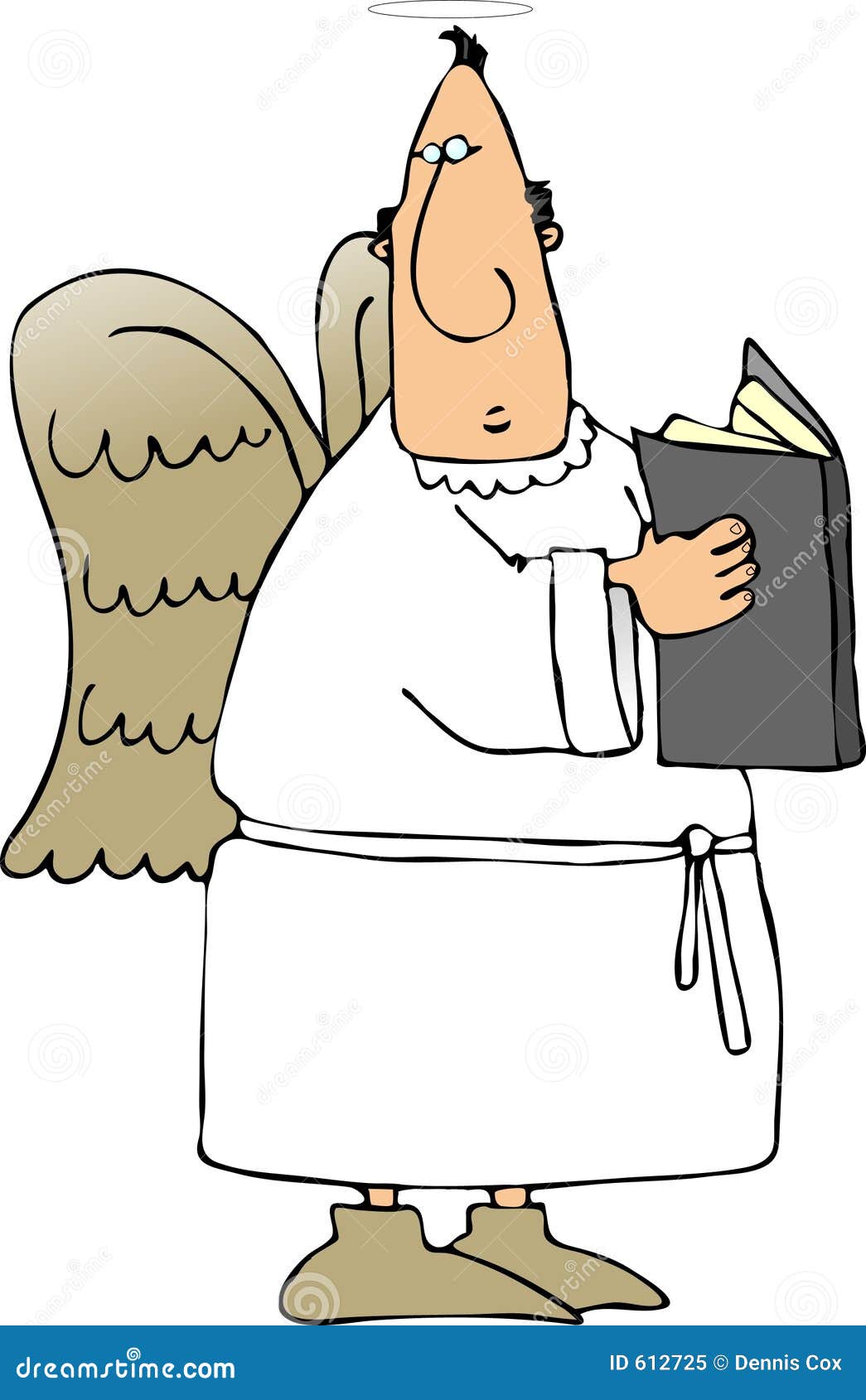 Angel with a book stock illustration. Illustration of angelic - 612725