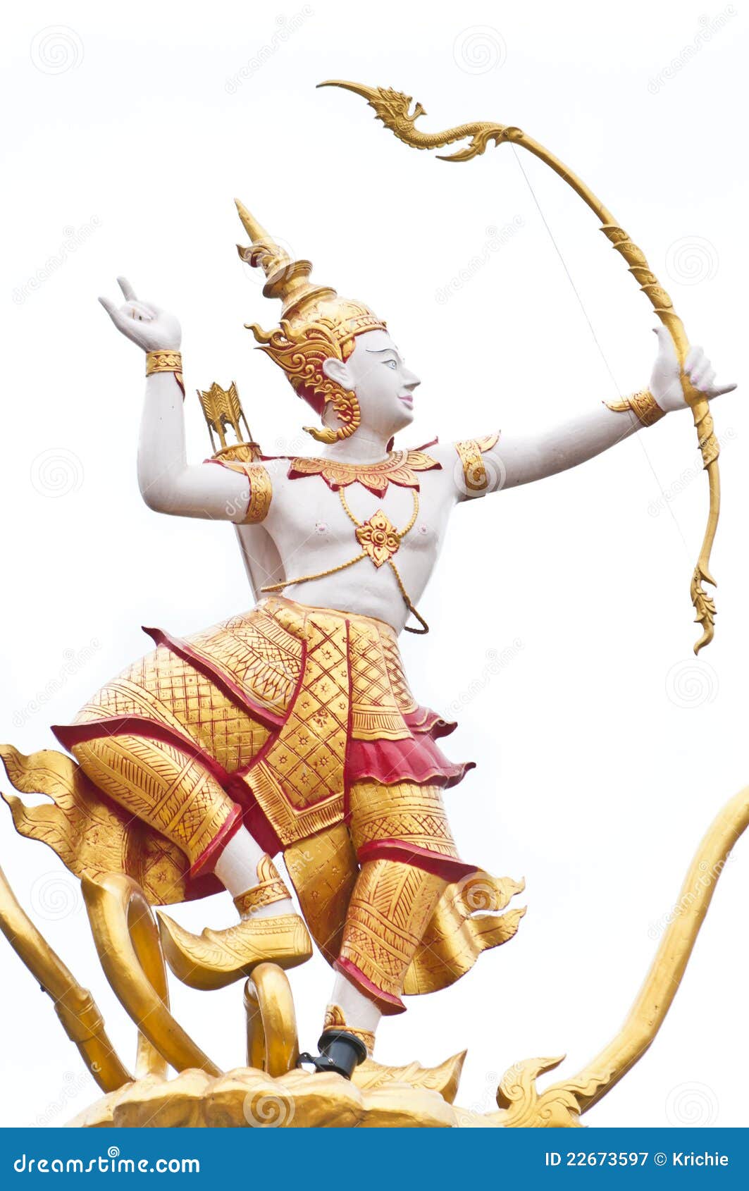 Angel and bow stock image. Image of isolate, khon, handsome - 22673597