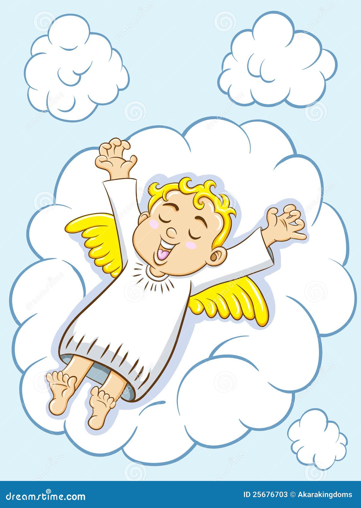 Angel boy stock vector. Illustration of flying, vector - 25676703