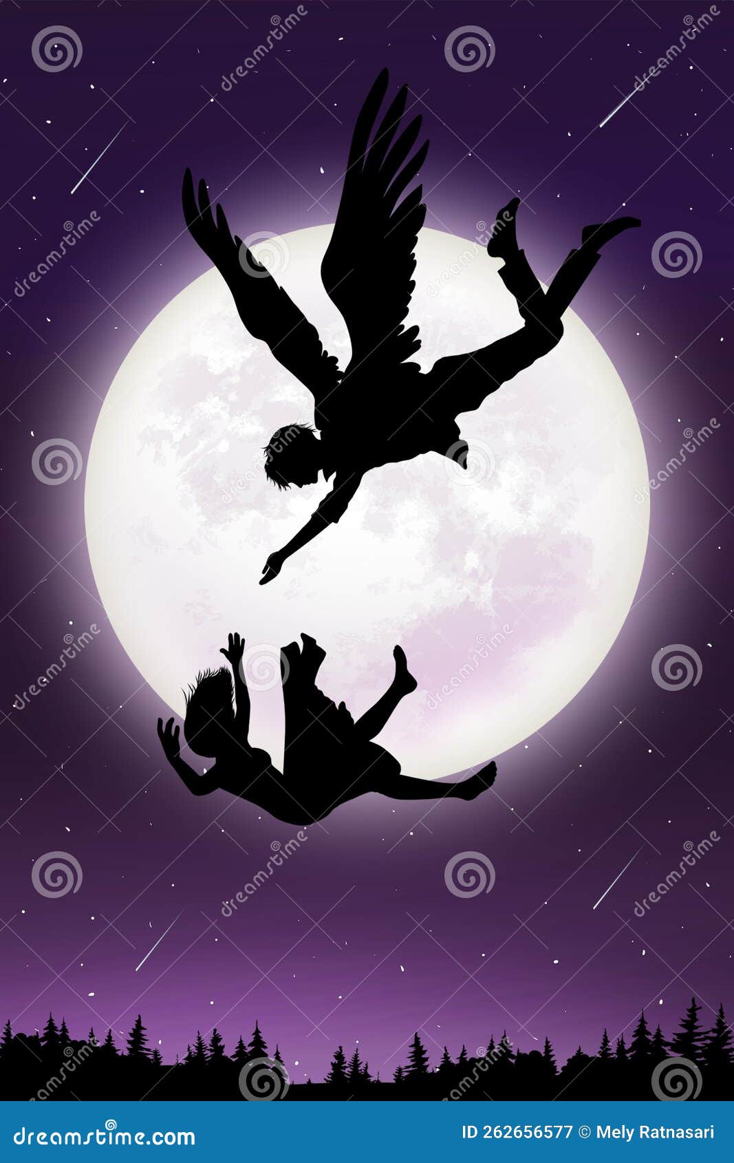 Angel boy stock illustration. Illustration of comics - 262656577