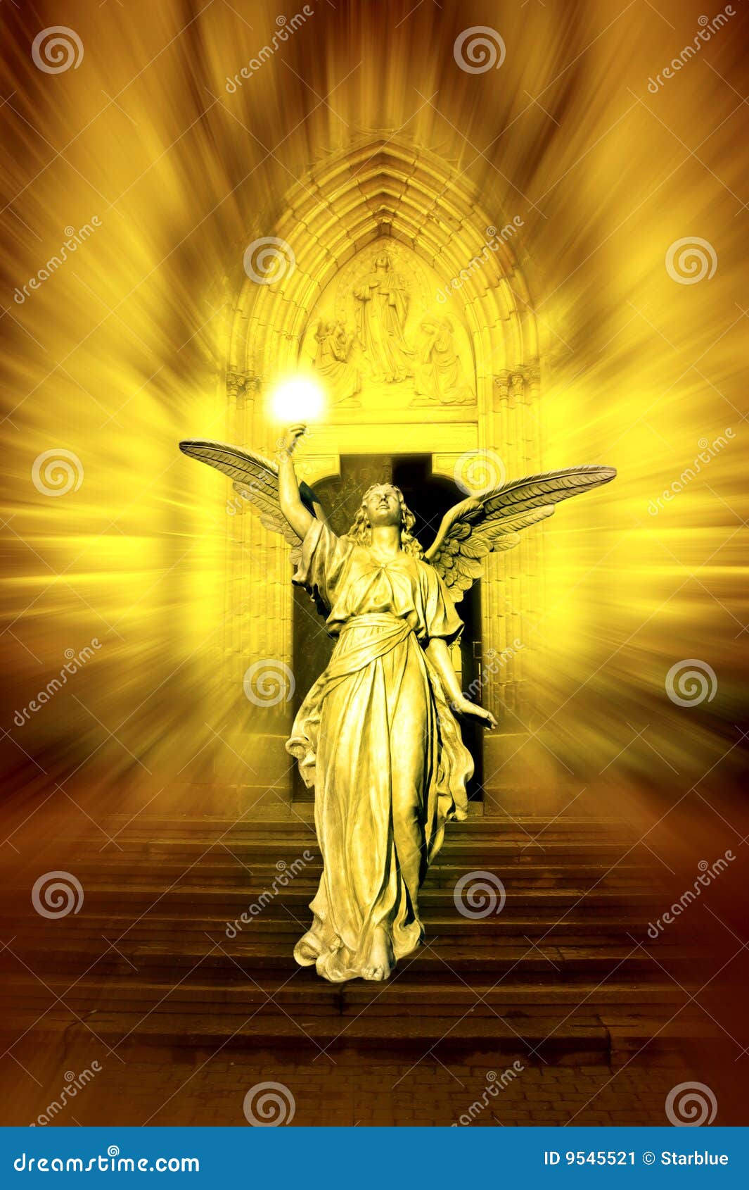 Angel Bringing Divine Light Stock Image - Image of saint, christian ...
