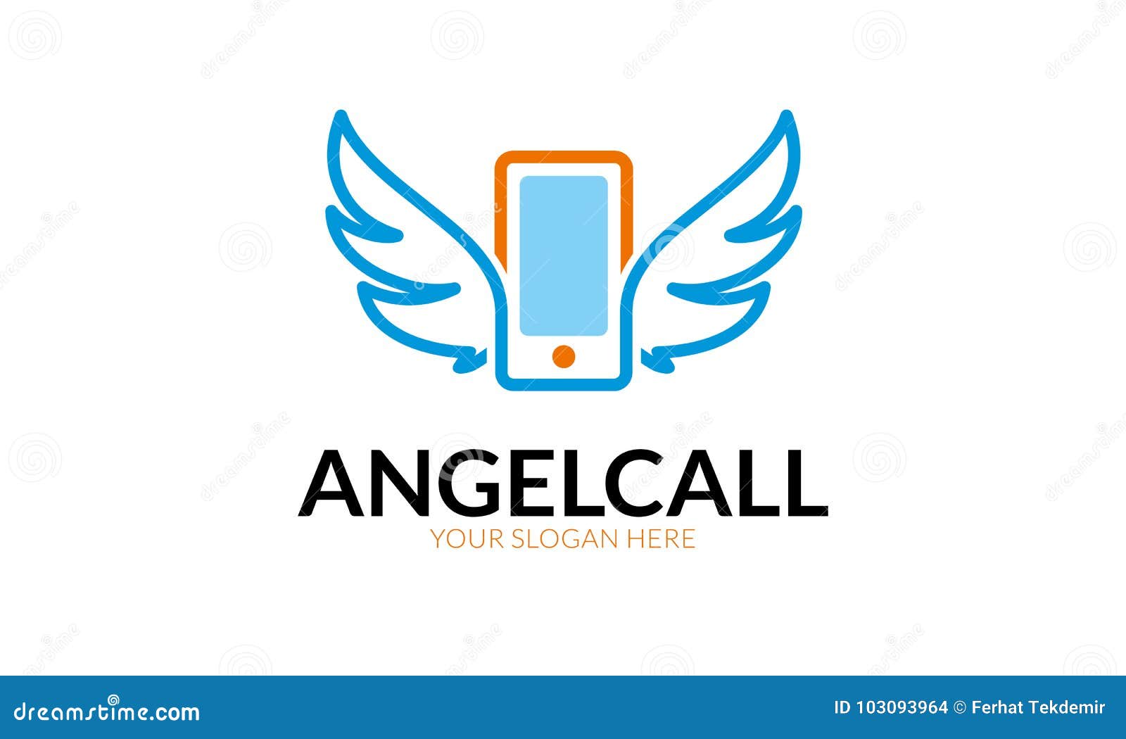 Angel Call Logo Template ilustración del vector. Ilustración de ...