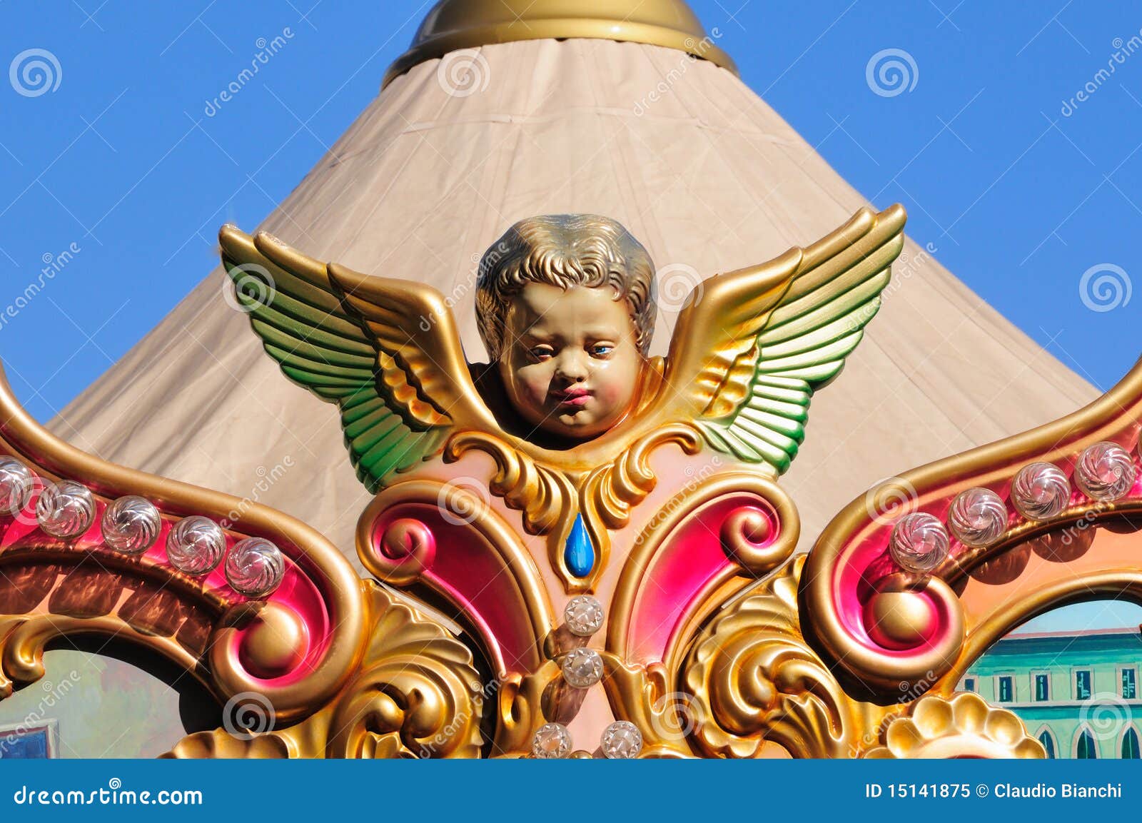 Angel carousel stock image. Image of holyday, entertainment - 15141875