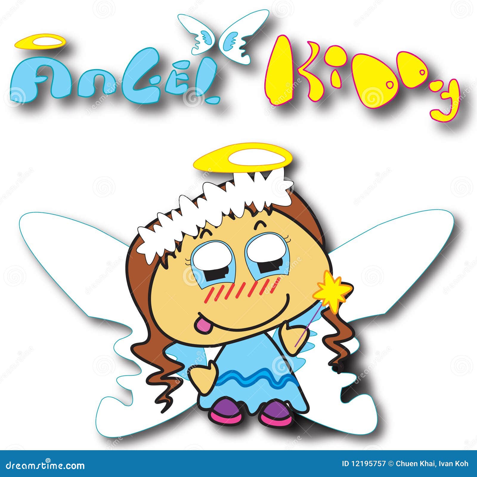 Angel Cartoon stock illustration. Illustration of christ - 12195757