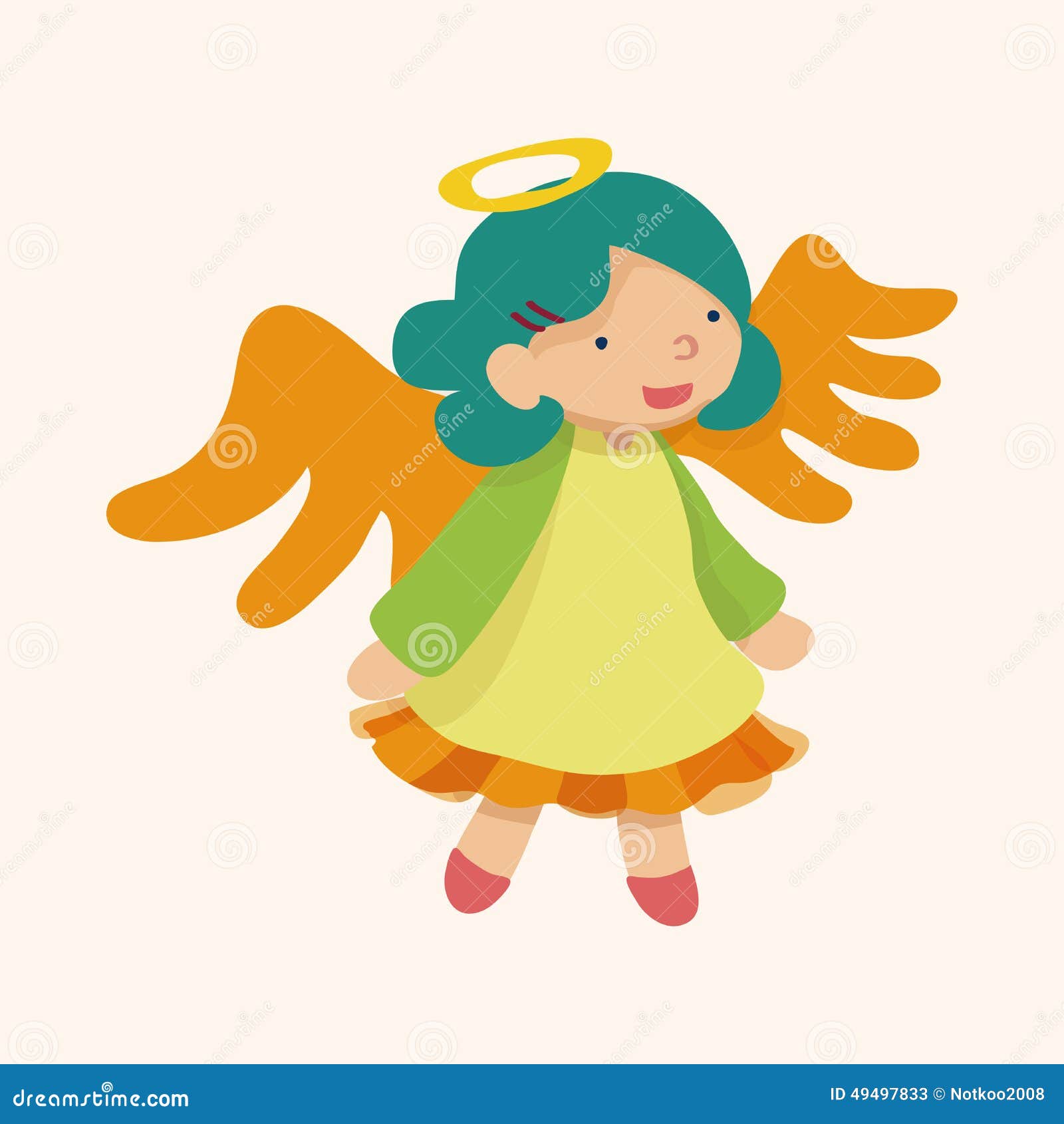 Angel Cartoon Design Elements Vector Stock Vector - Illustration of ...