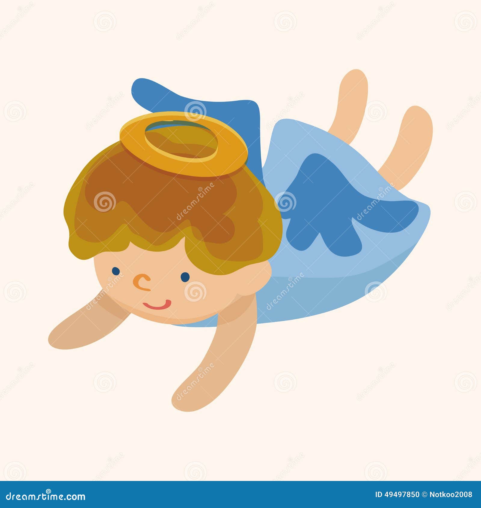 Angel Cartoon Design Elements Vector Stock Vector - Illustration of ...