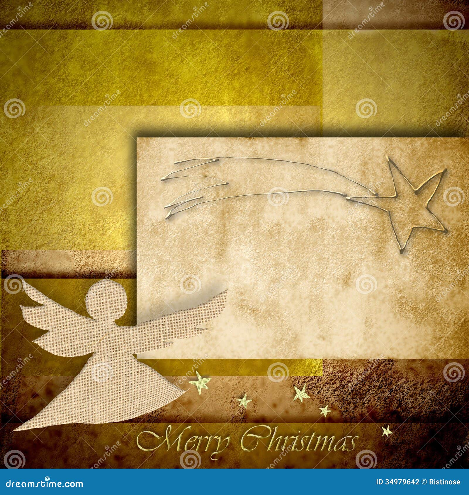 Angel Christmas Background with Space for Writing Stock Illustration ...