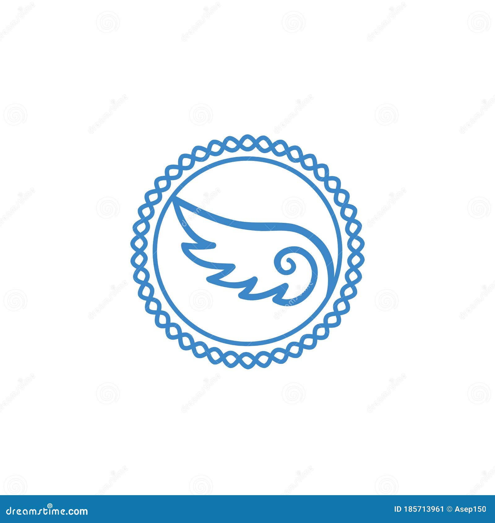 Angel Circle Chain Wing Logo and Icon Stock Vector - Illustration of ...
