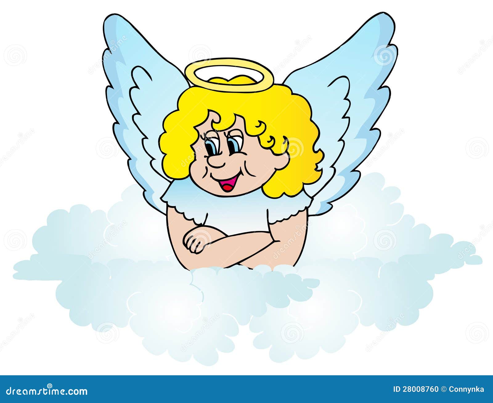 Angel on cloud stock vector. Illustration of angel, love - 28008760