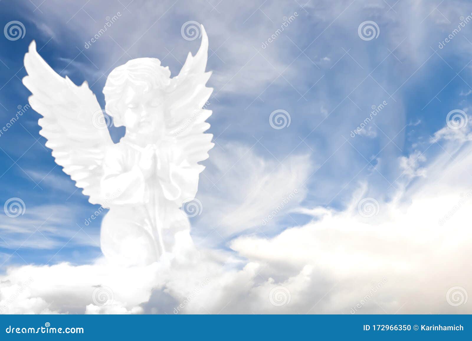 Angel in the clouds stock photo. Image of fantasy, magical - 172966350