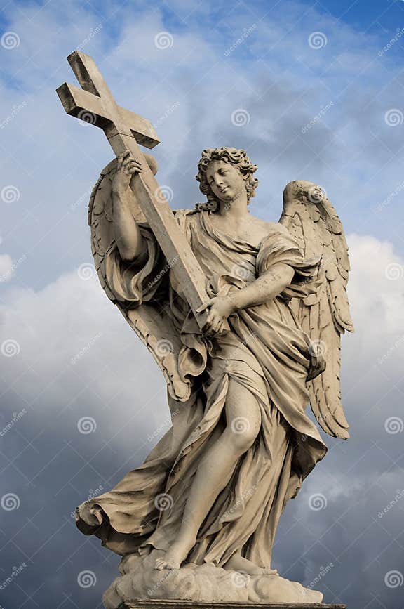 Angel with the Cross stock photo. Image of famous, catholic - 22487482