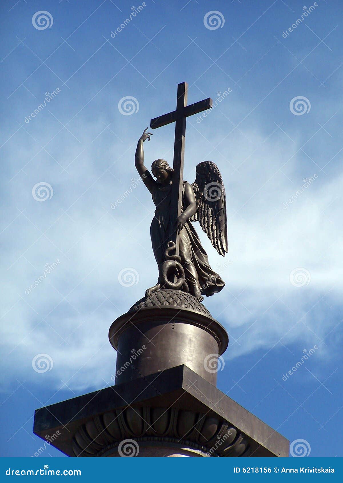 Angel with a cross stock photo. Image of italy, angelic - 6218156