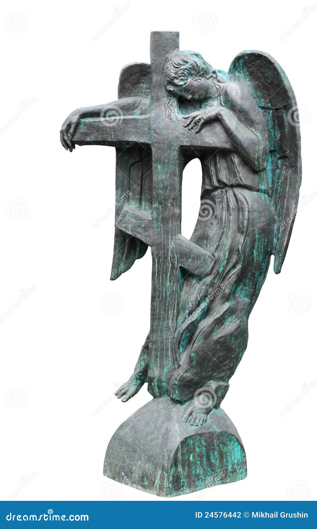 Angel with Cross. Tombstone. Stock Photo - Image of wings, peace: 24576442