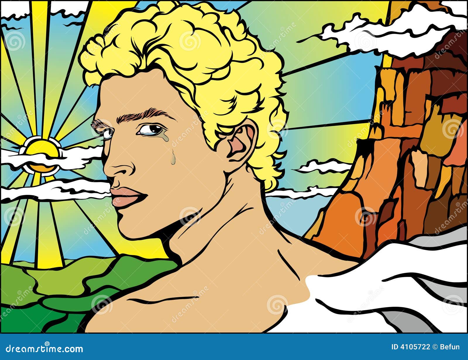 Angel crying stock vector. Illustration of crying, eyewater - 4105722