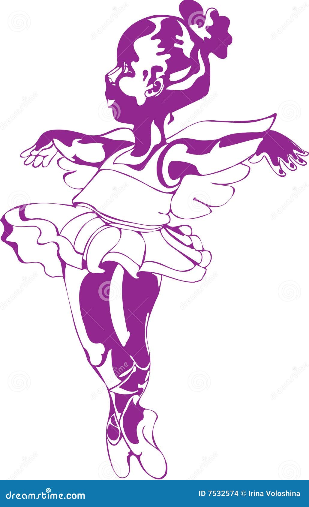 Angel_dance stock vector. Illustration of girl, wings - 7532574