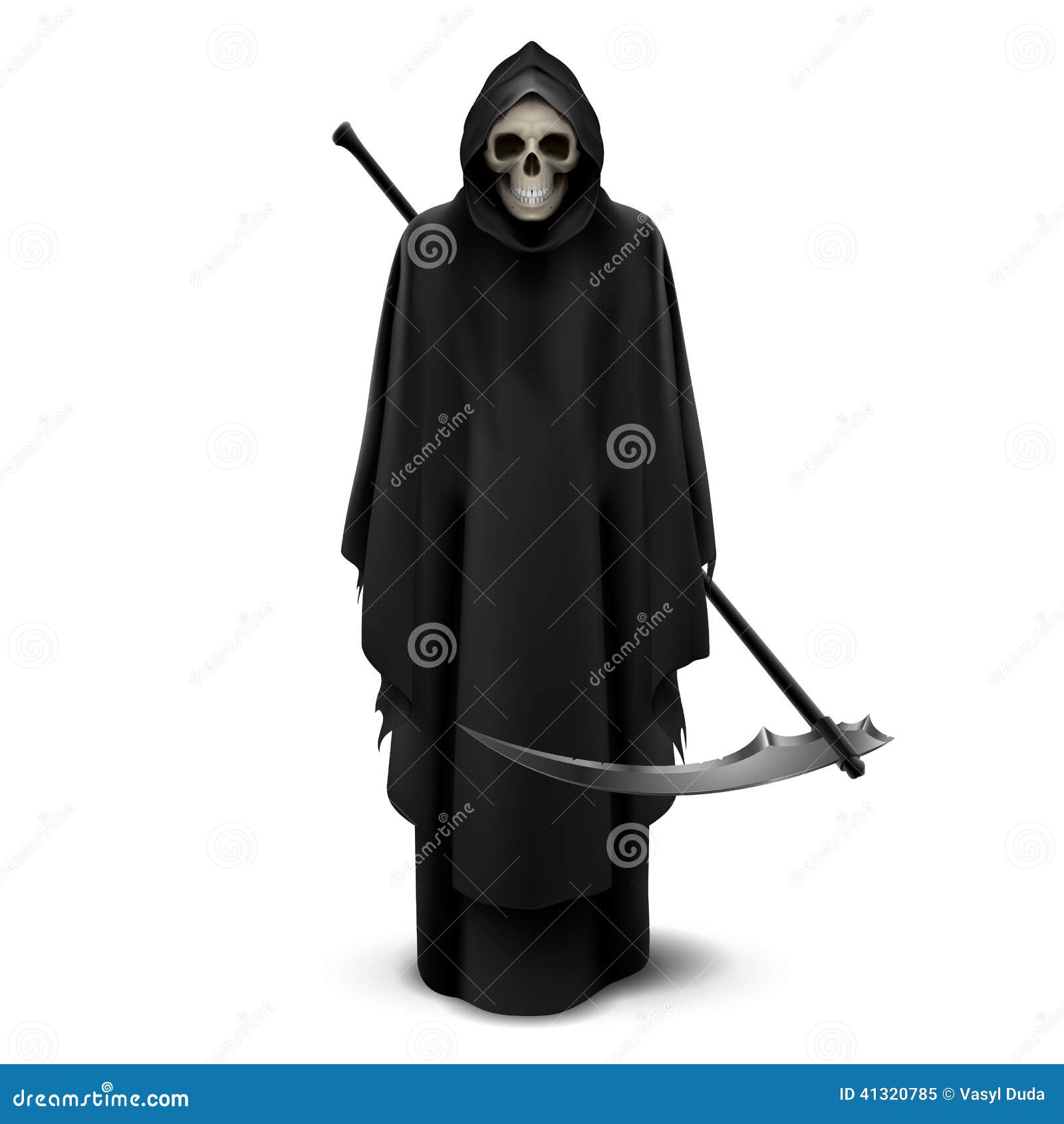 Angel of death on white stock illustration. Illustration of guardian ...