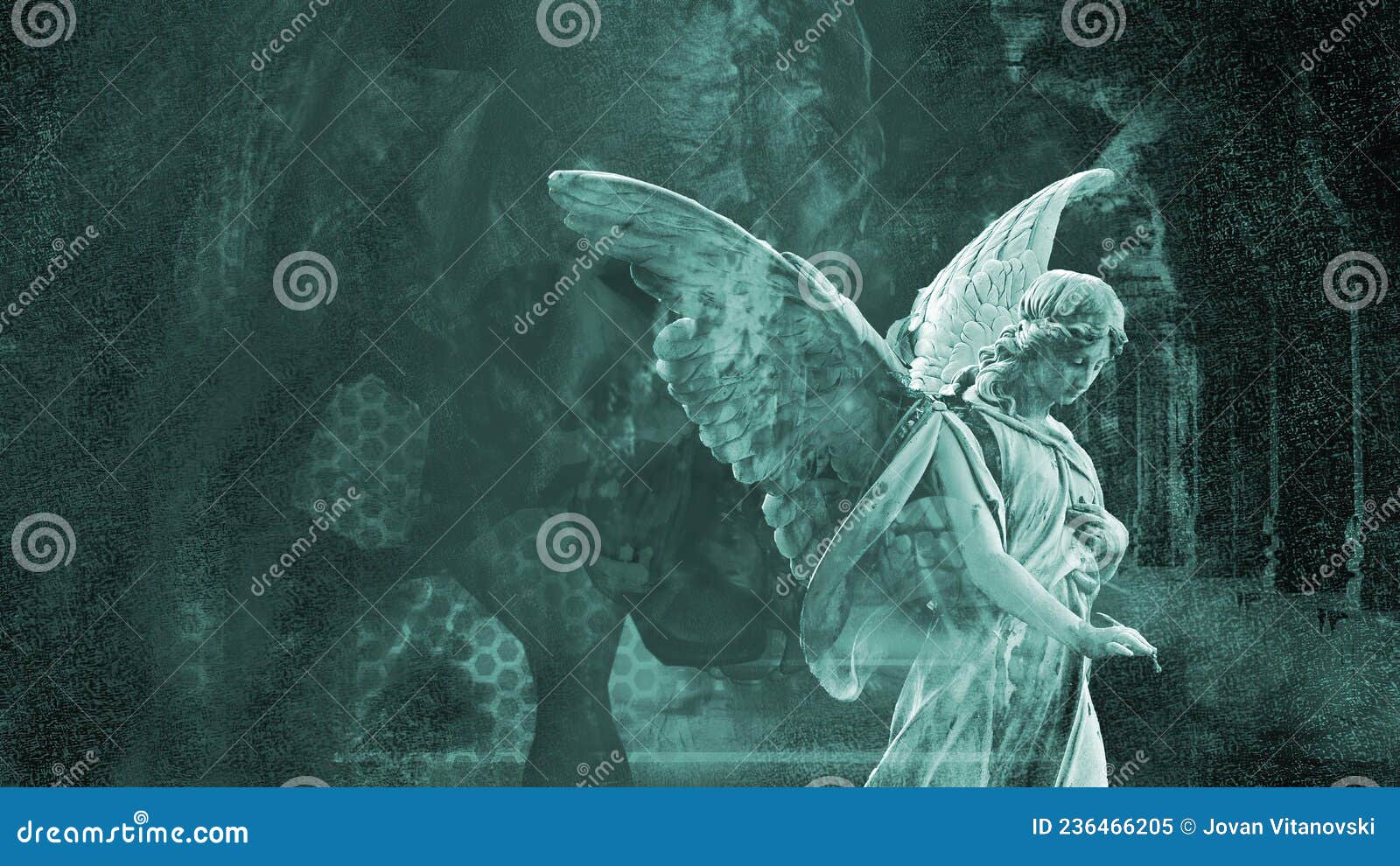 Angel of death with wings stock illustration. Illustration of evil ...