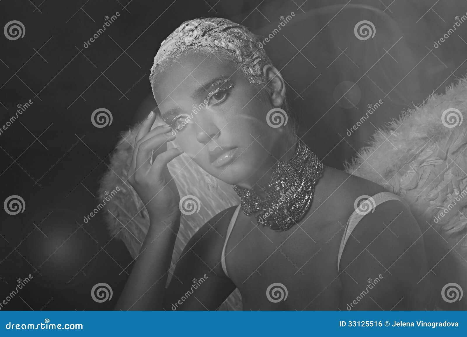 Angel in deep stock photo. Image of blur, female, flash - 33125516