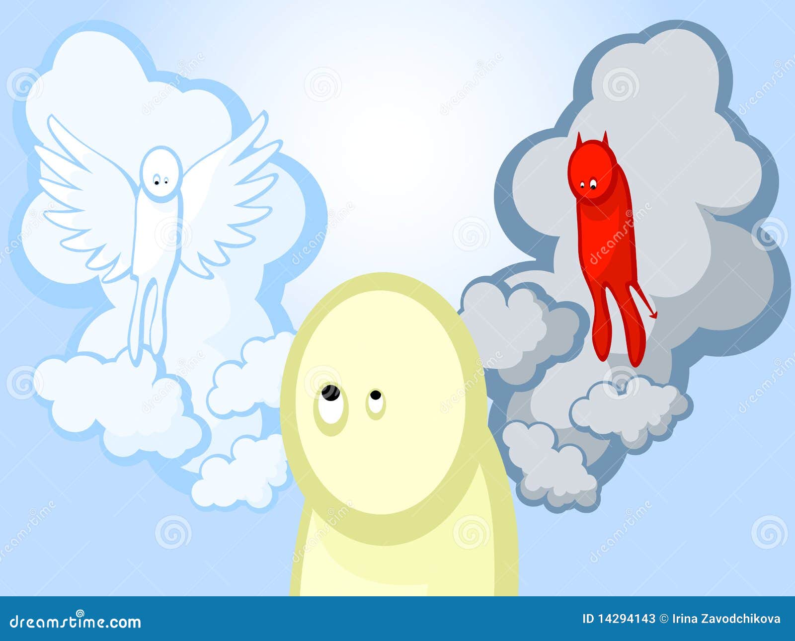 Angels And Demons Cartoon Vector | CartoonDealer.com #63501577