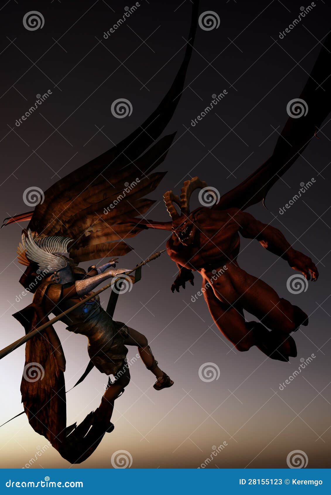 Angel and Demon stock illustration. Illustration of belief - 28155123